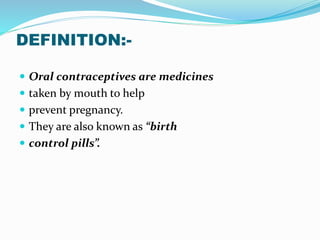 Oral contraceptives | PPT