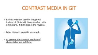 Oral contrast agents | PPTX