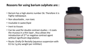 Oral contrast agents | PPTX