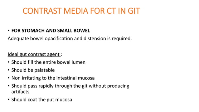 Oral contrast agents | PPTX