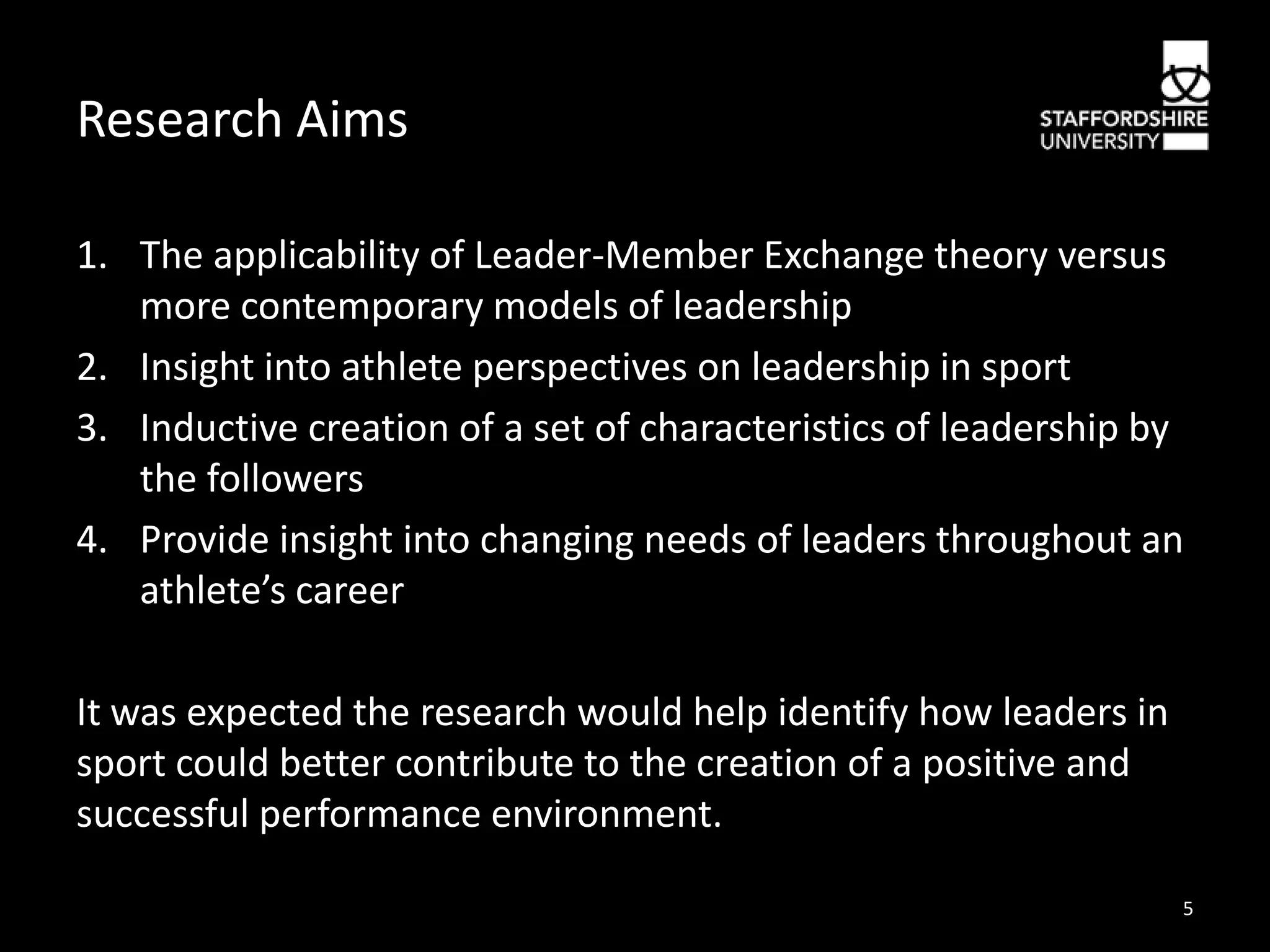 Athletes' beliefs about leadership in elite sport | PPTX