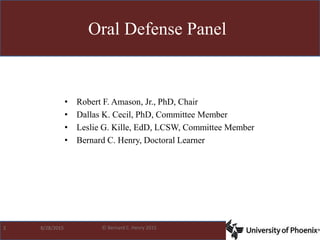 Oral defense b. henry | PPT