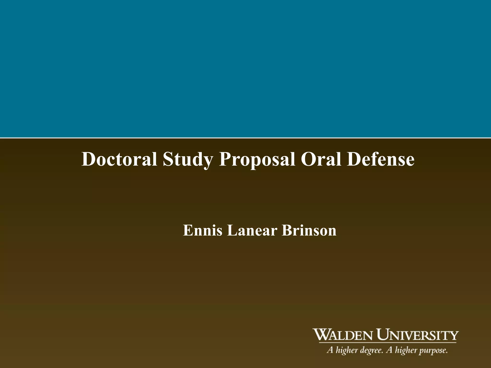 Oral defense presentation_Ennis Brinson | PPT