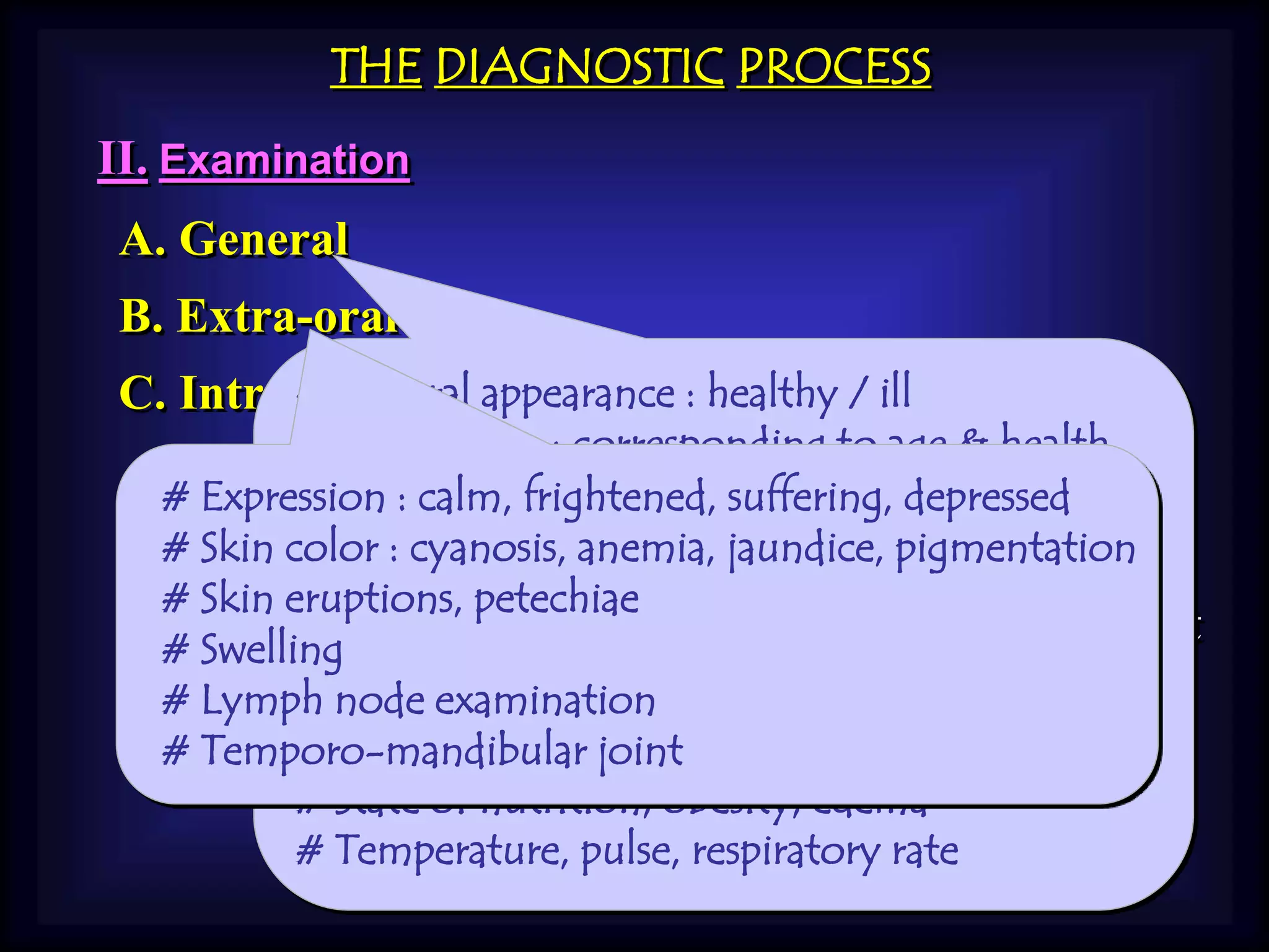 Oral diagnostic process (part-1) | PPT