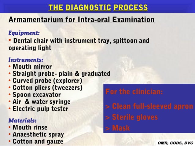 Oral diagnostic process (part -3) | PPT