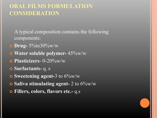 Oral dipsersible film | PPTX