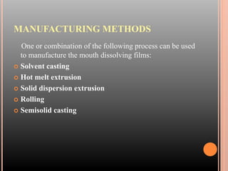 Oral dipsersible film | PPTX