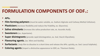 ORAL DISINTEGRATING FILM - ODF | PPSX