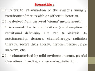 Oral disorders .pptx