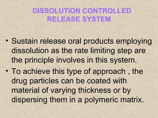 Oral & dissolution controlled release system | PPT