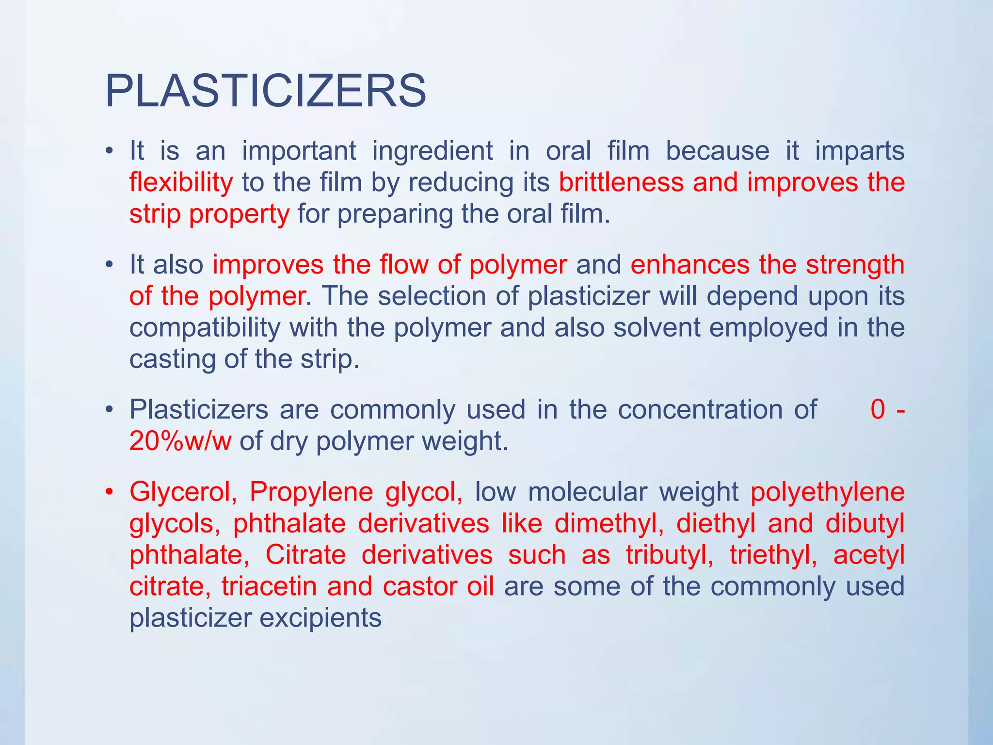 Thin film drug delivery (Oral dissolve film ) | PPTX
