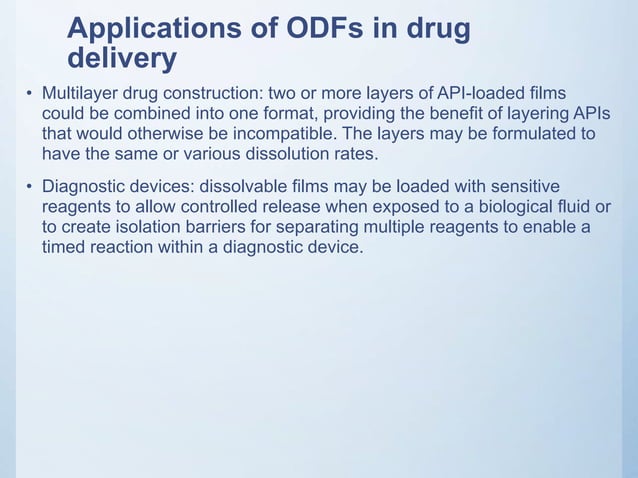 Thin film drug delivery (Oral dissolve film ) | PPTX