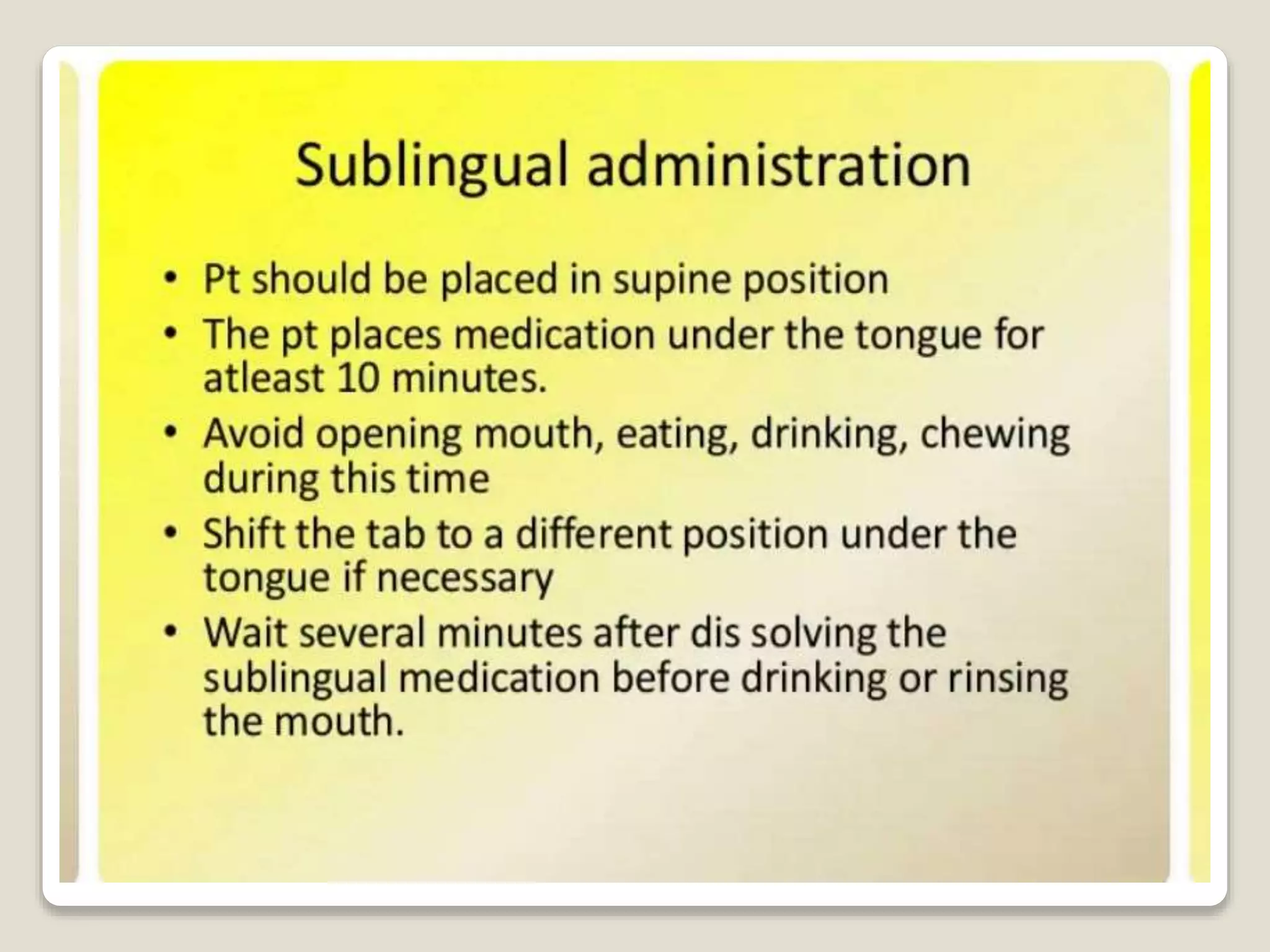 Oral drug administration procedure | PPTX