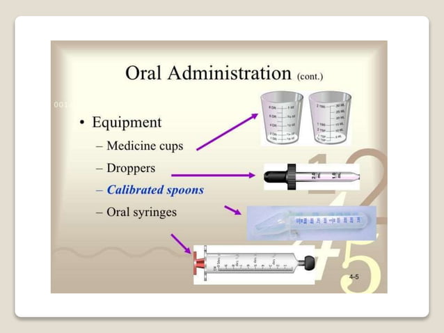 Oral drug administration procedure