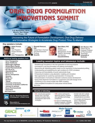 Oral Drug Formulation Innovations 2014 | PDF | Business Expos ...