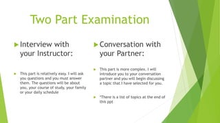 Oral english test prep | PPT