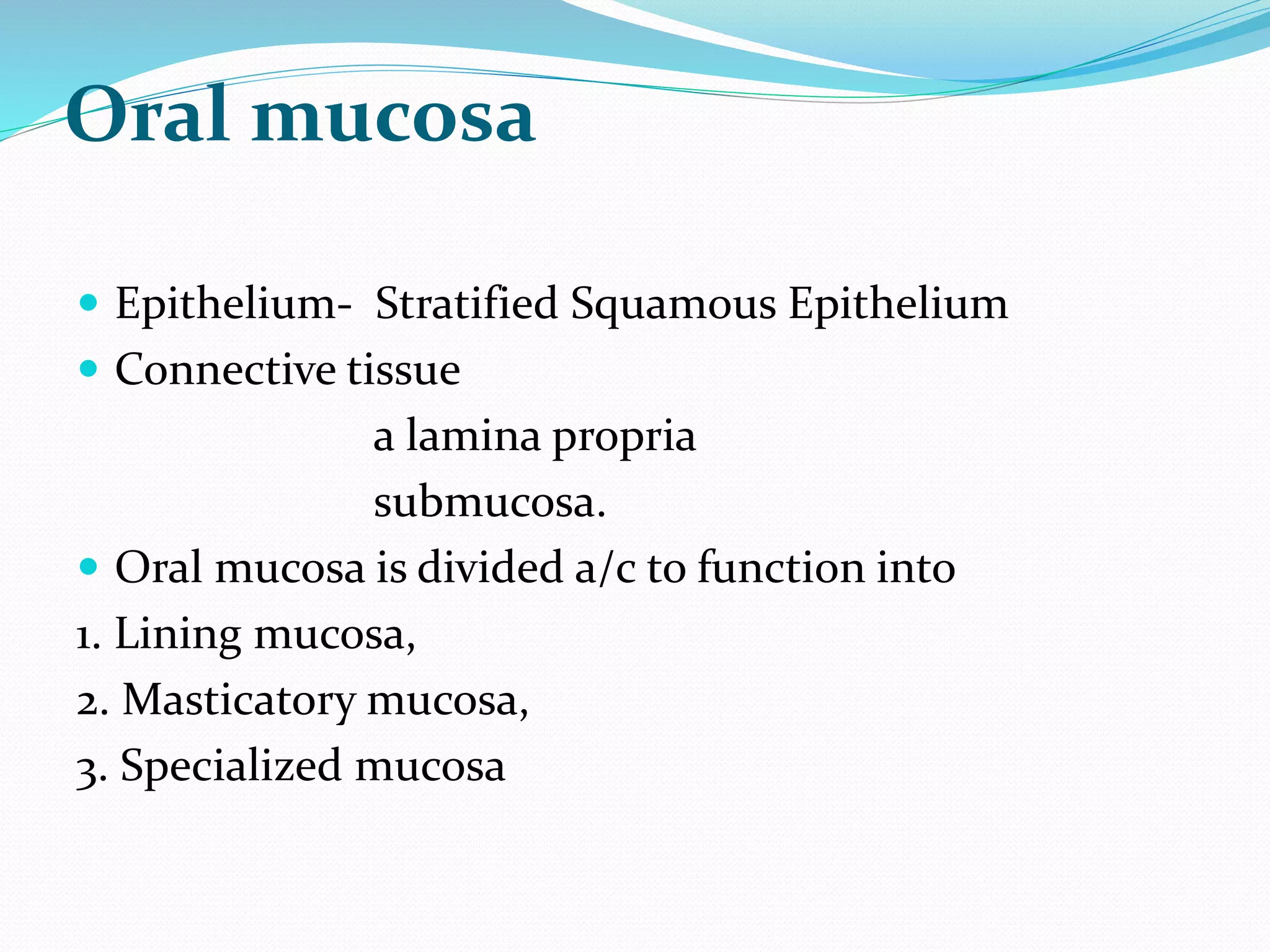 Oral epithelium | PPTX
