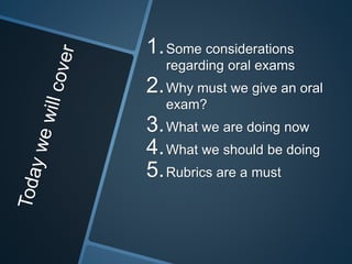 Oral exams: How to go about them | PPTX