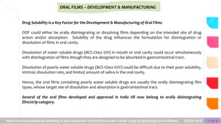 Oral Films Development & Manufacturing in India - Current Scenario | PDF