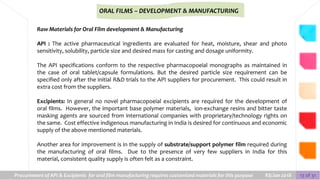 Oral Films Development & Manufacturing in India - Current Scenario | PDF