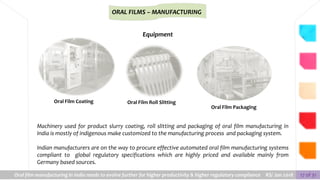 Oral Films Development & Manufacturing in India - Current Scenario | PDF