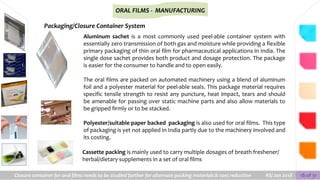 Oral Films Development & Manufacturing in India - Current Scenario | PDF