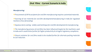 Oral Films Development & Manufacturing in India - Current Scenario | PDF