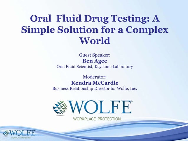 Oral fluid drug testing | PPT