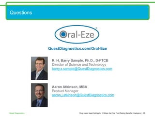 Oral Fluid Testing Webinar | PPT | Free Download