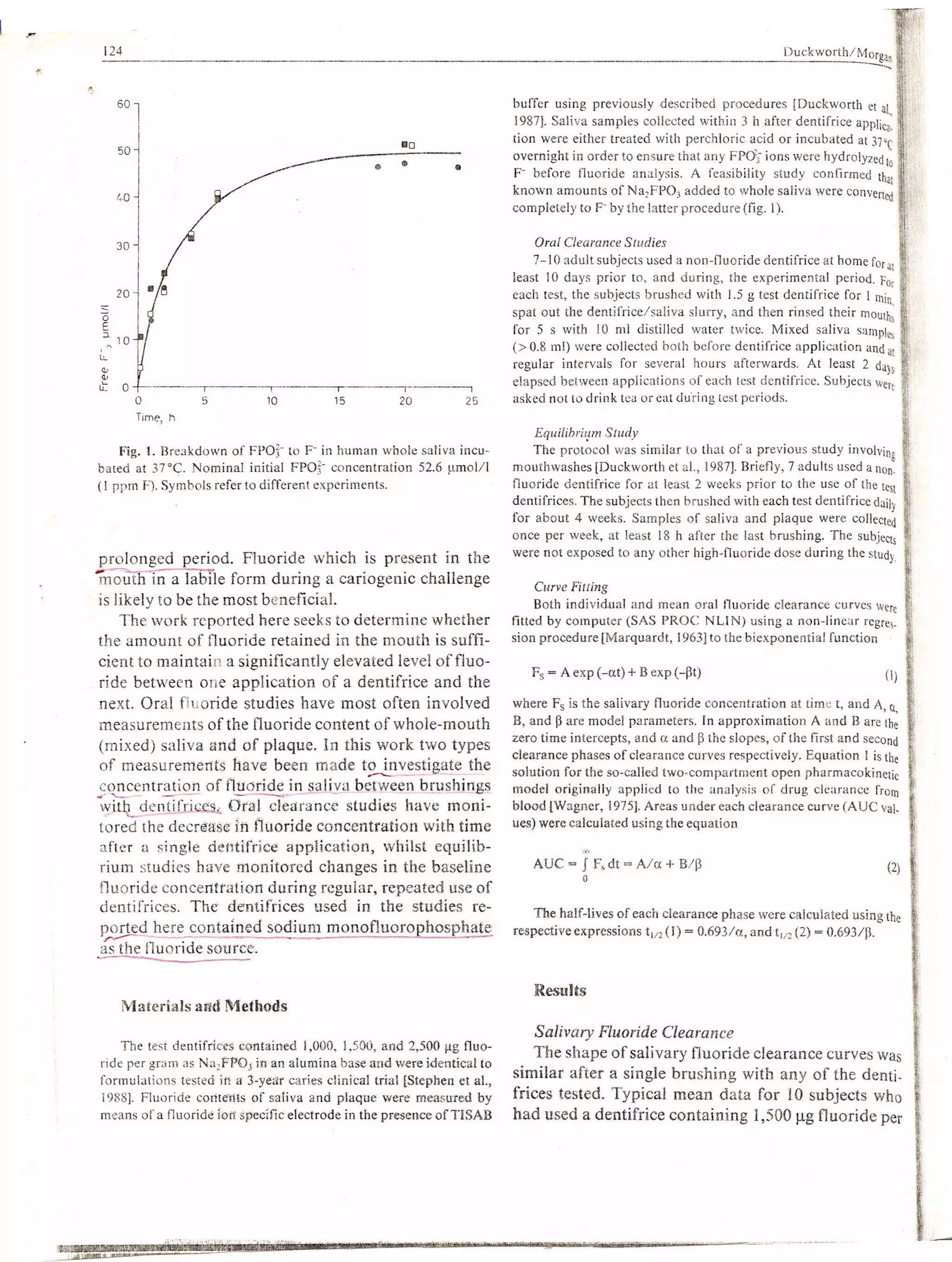 Oral fluoride retention after uso of fluoride dentifrices | PDF
