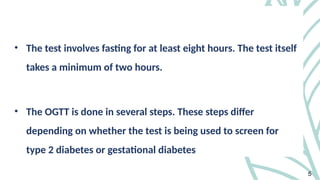 Oral Glucose Tolerance Test in Clinical Biochemistry | PPTX