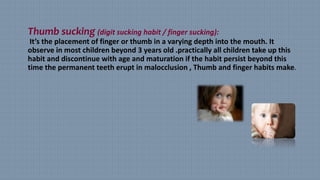 Oral habit pedo | PPTX
