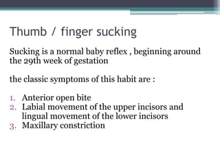 Oral habits | PPTX