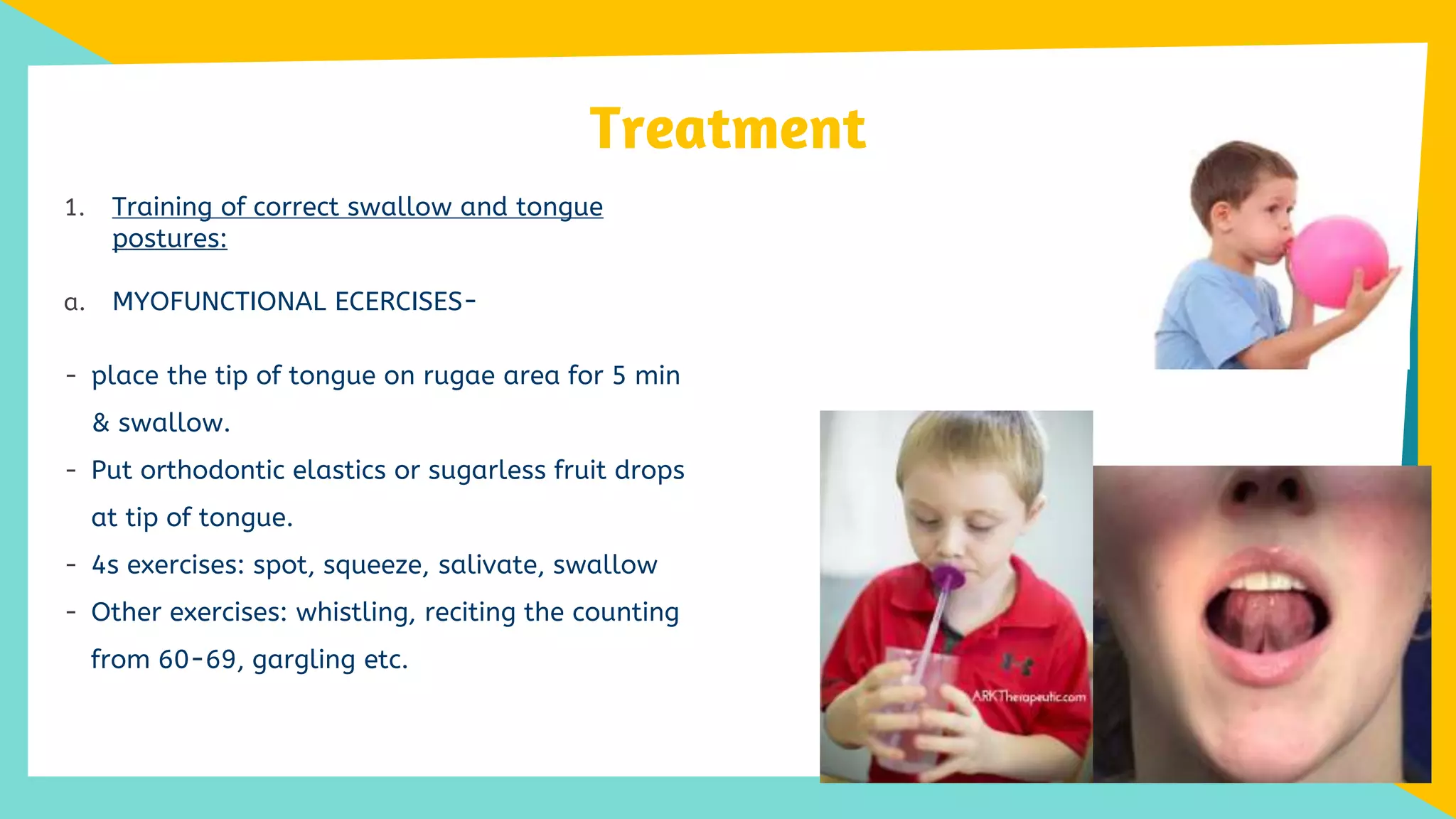 Oral Habits In Children(Thumb Sucking,Tongue Thrusting, Mouth Breathing ...