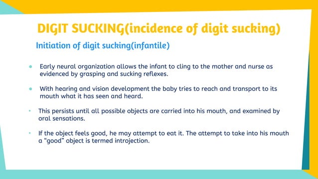 Oral Habits In Children(Thumb Sucking,Tongue Thrusting, Mouth Breathing ...