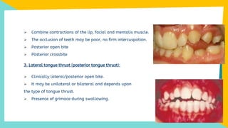 Oral Habits In Children(Thumb Sucking,Tongue Thrusting, Mouth Breathing ...