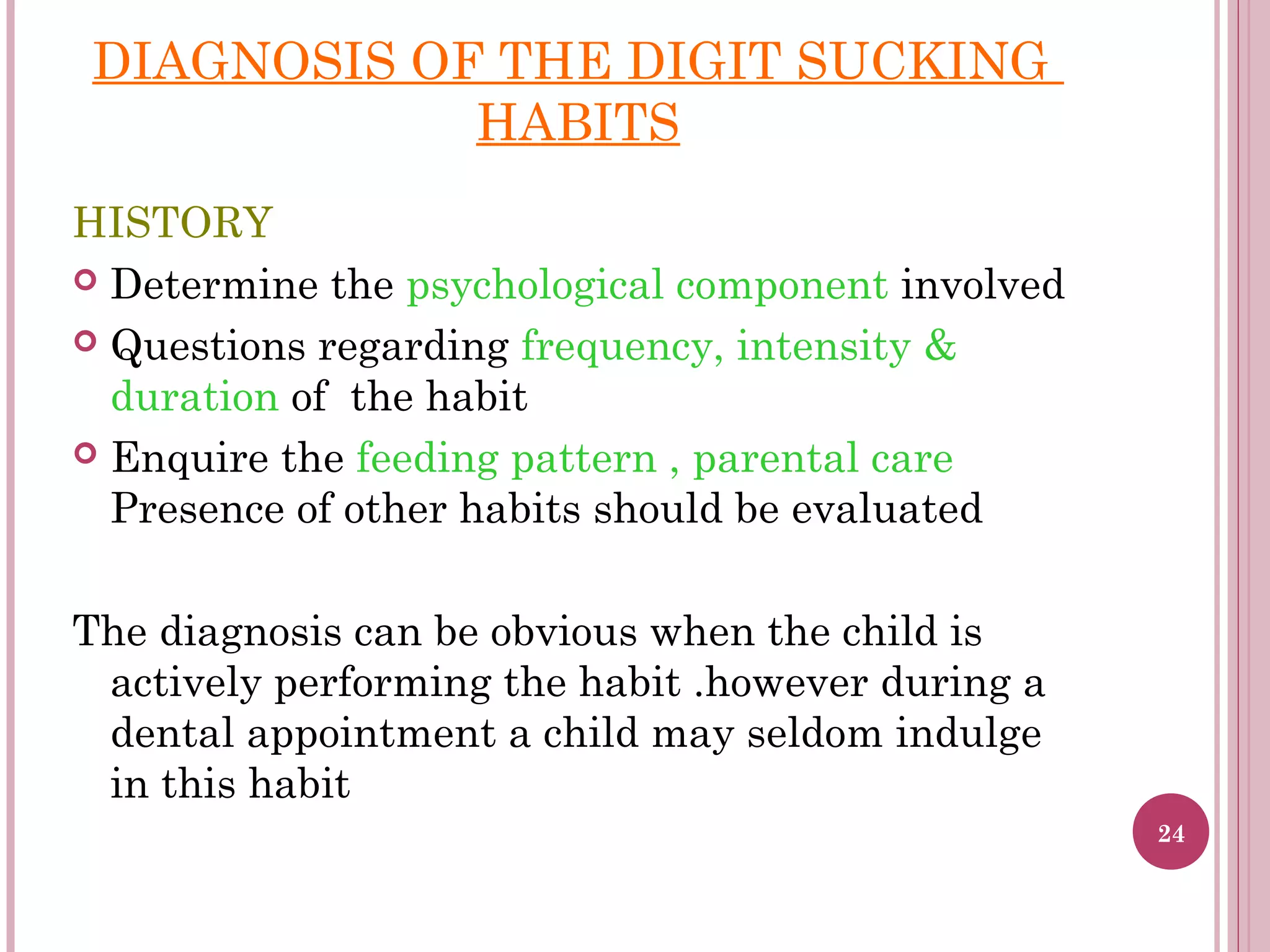 Oral habits - pedodontics | PPT