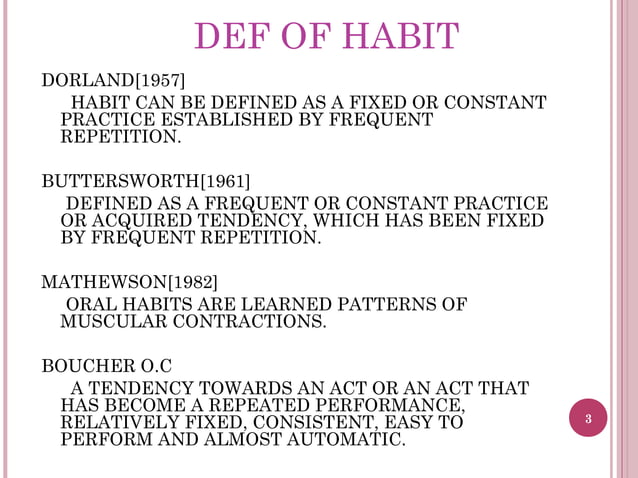 Oral habits - pedodontics | PPT