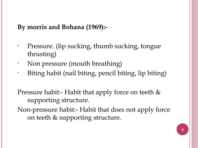 Oral habits - pedodontics | PPT