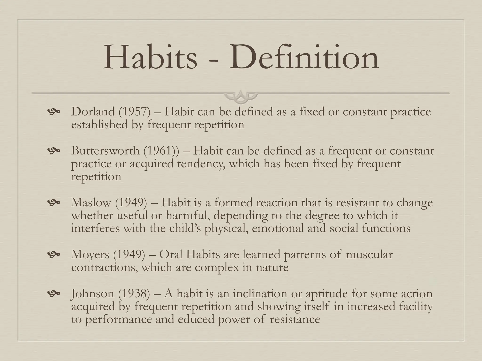 Oral habits 3rd yr BDS Classification.pptx