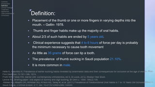 Oral habits (thumb sucking) | PPTX