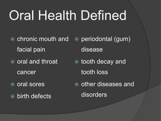 Oral health presentation | PPTX
