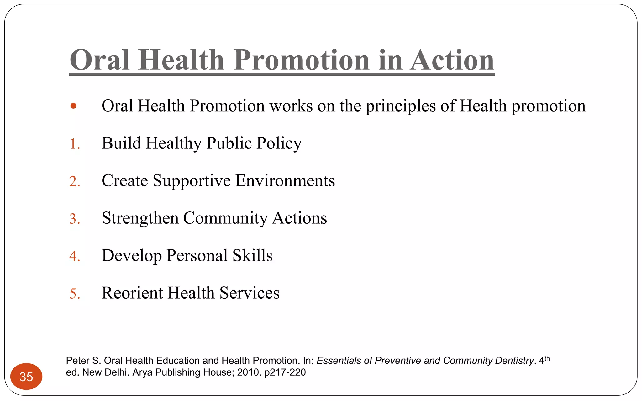 Oral health promotion | PPTX