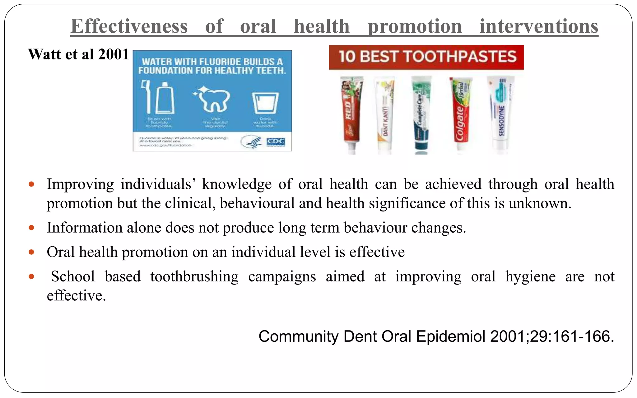 Oral health promotion | PPTX
