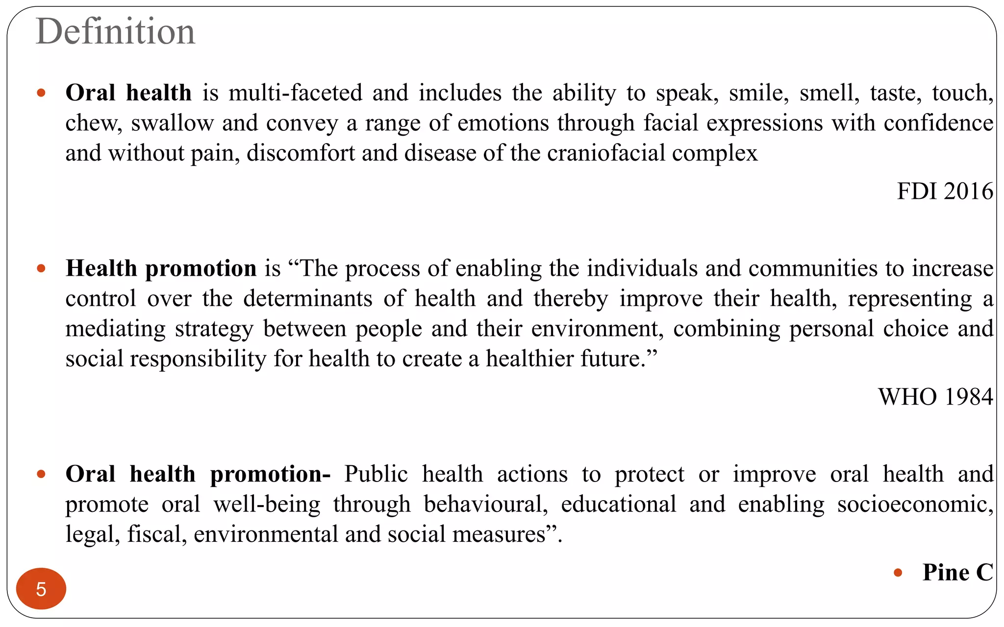 Oral health promotion | PPTX