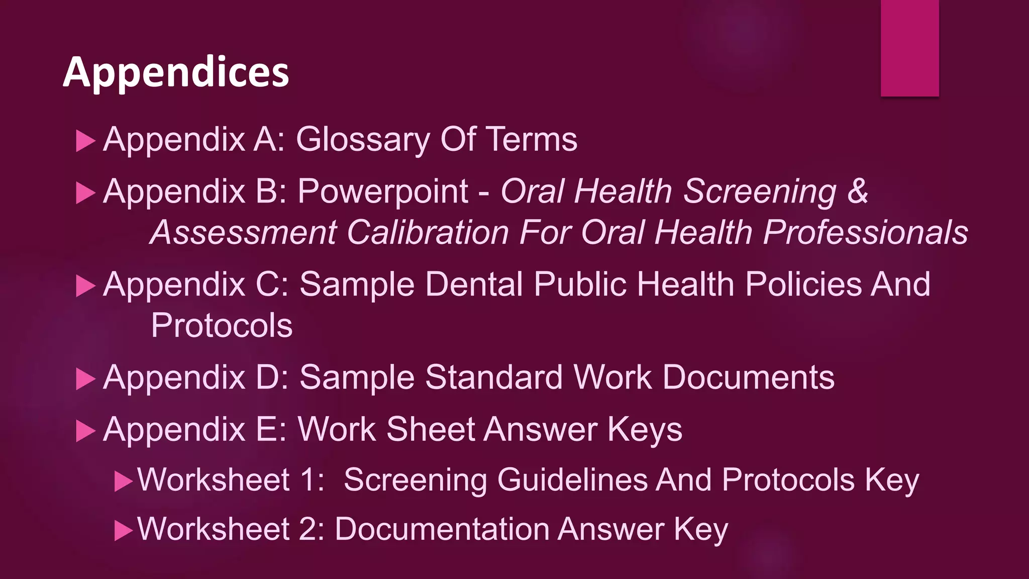 Oral Health Screening and Assessment | PPTX
