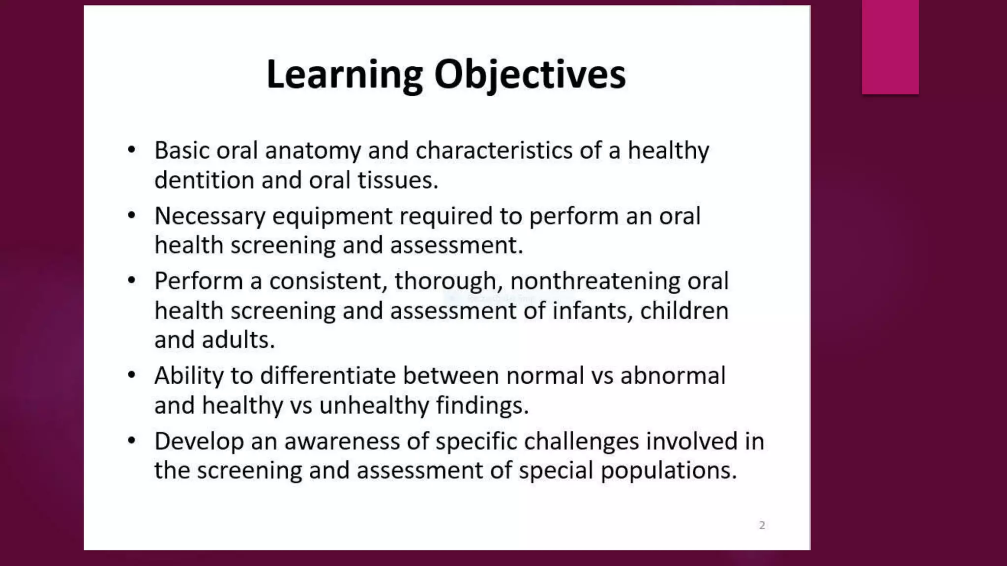 Oral Health Screening and Assessment | PPTX