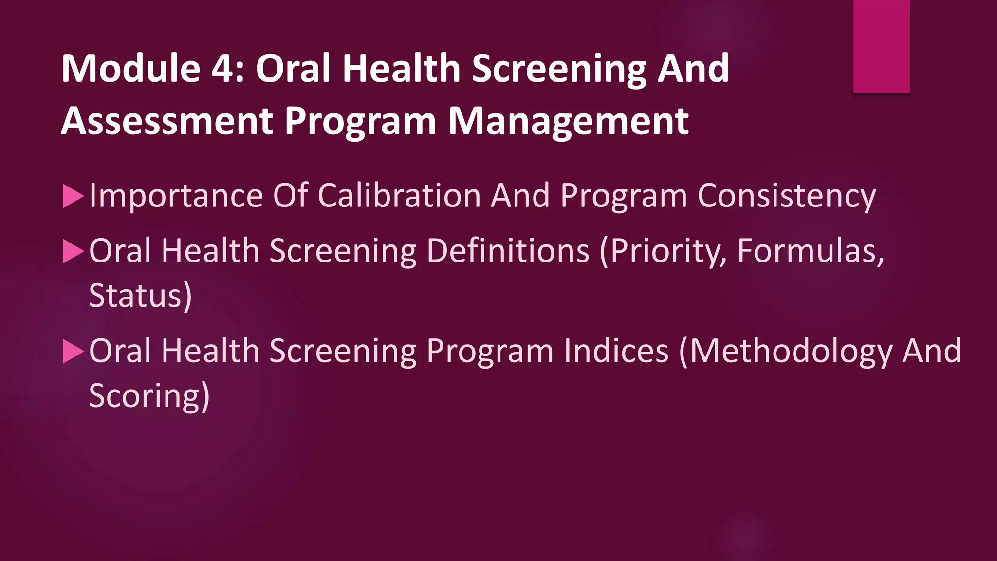 Oral Health Screening and Assessment | PPTX