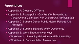 Oral Health Screening and Assessment | PPTX