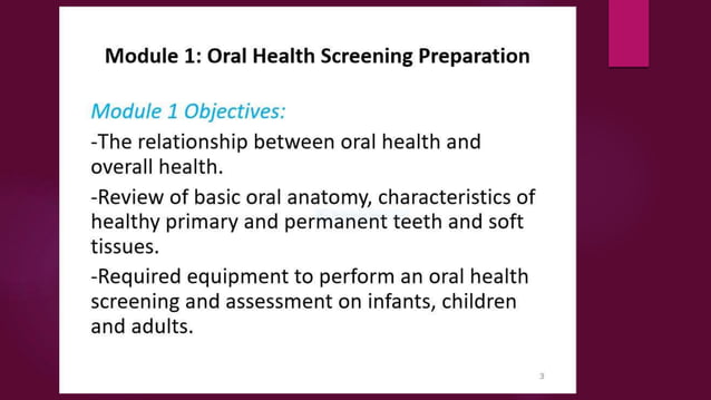 Oral Health Screening and Assessment | PPTX